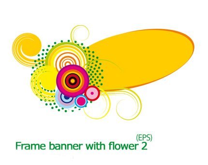 Frame Banner With Flower 02 | visualstorms % visualstorms