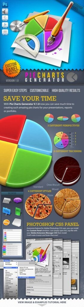 Infographic Tool Series 3D Pie Charts Generator | visualstorms