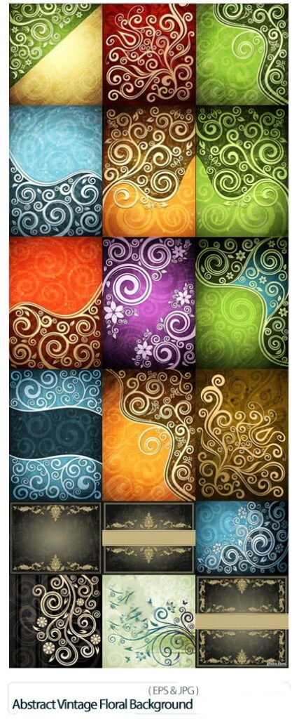 Abstract Vintage Floral Vector Background | visualstorms