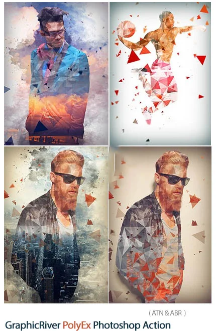 polyex photoshop action | visualstorms visualstorms