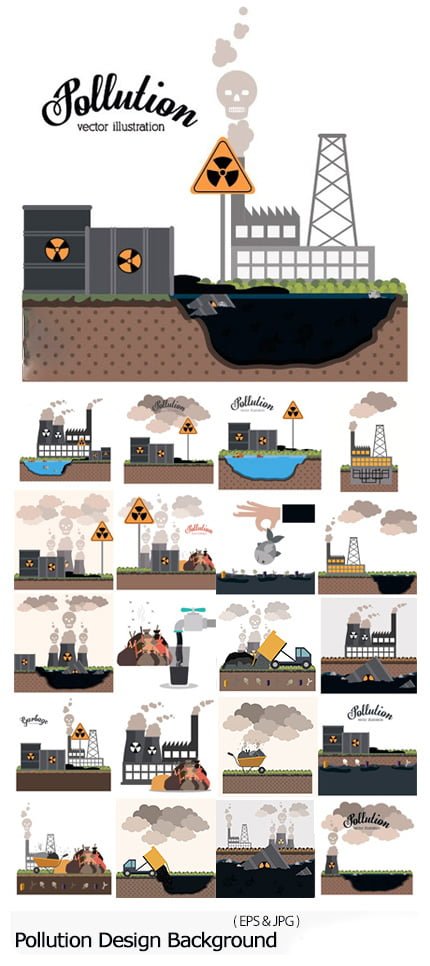 Pollution Design Background Vector Illustration | visualstorms