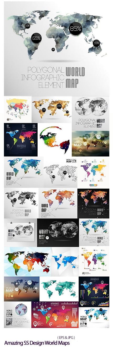 Amazing ShutterStock Design World Maps | visualstorms