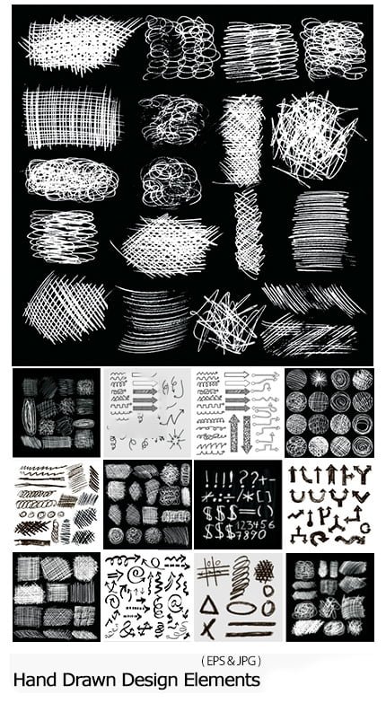 Amazing Shutterstock Hand Drawn Design Elements | visualstorms
