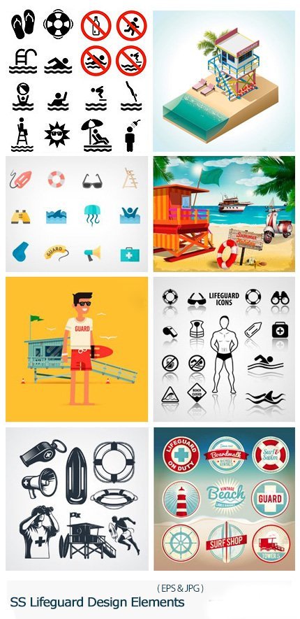 Amazing Shutterstock Lifeguard Design Elements | visualstorms