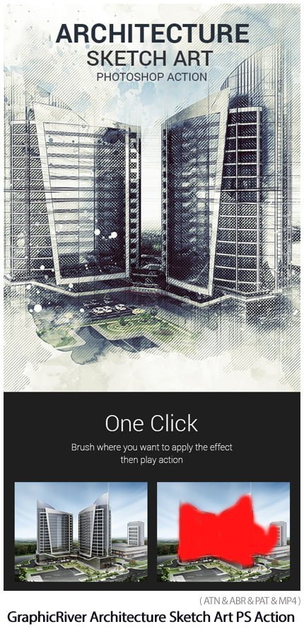 Architecture Sketch Art Photoshop Action | visualstorms