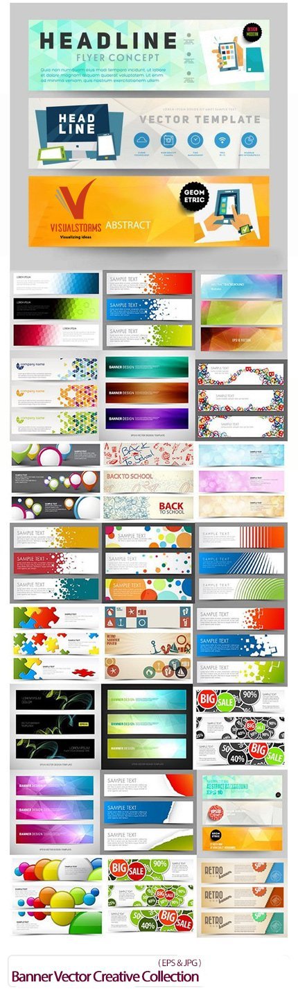 Banner Vector Creative Collection | visualstorms