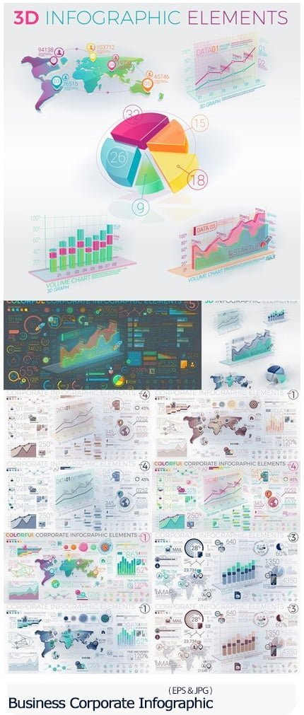 Business Corporate Infographic Elements | visualstorms