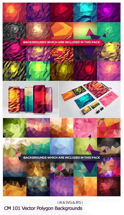 CM 101 Vector Polygon Backgrounds | visualstorms
