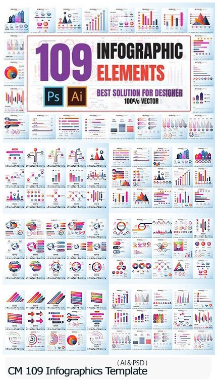 CM 109 Infographics Design Template | visualstorms