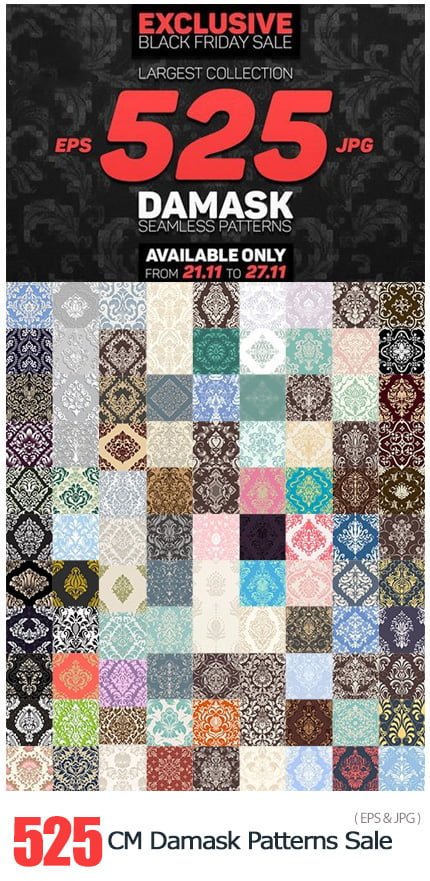 CM 525 Damask Patterns Sale | visualstorms