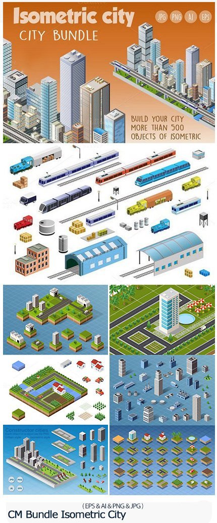 CM Bundle Isometric City | visualstorms
