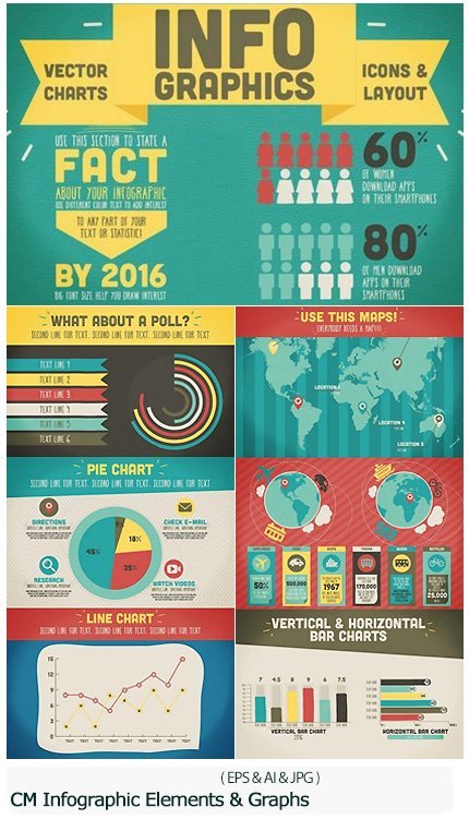 CM Infographic Elements And Graphs | visualstorms