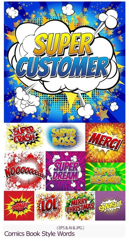 Comics Book Style Words | visualstorms