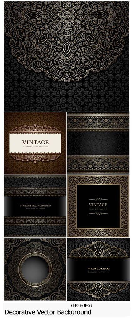 Decorative Vector Background Vintage Patterns | visualstorms