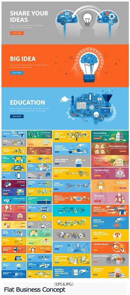 Flat Business Concept | visualstorms