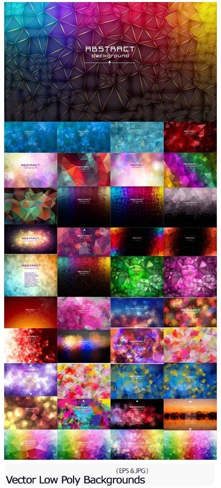Vector Abstract Low Poly Backgrounds | visualstorms