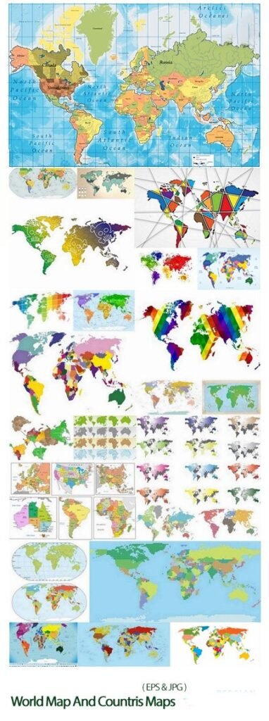 World Map And Countris Maps | visualstorms
