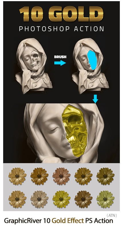 10 Gold Effect Photoshop Action | visualstorms visualstorms