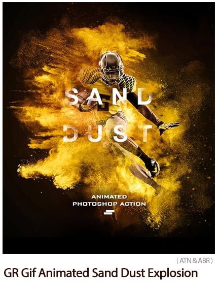 Animated Sand Dust Powder Explosion Photoshop Action | visualstorms