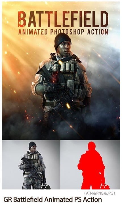 Battlefield Animated Photoshop Action | visualstorms