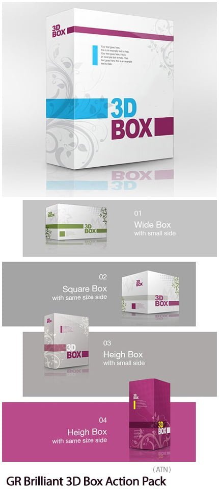 Brilliant 3D Box Action Pack | visualstorms