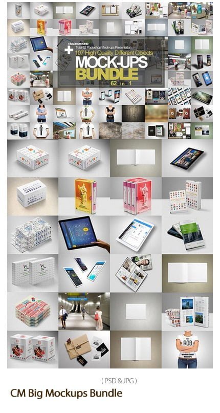 CM Big Mock-Ups Bundle psd | visualstorms