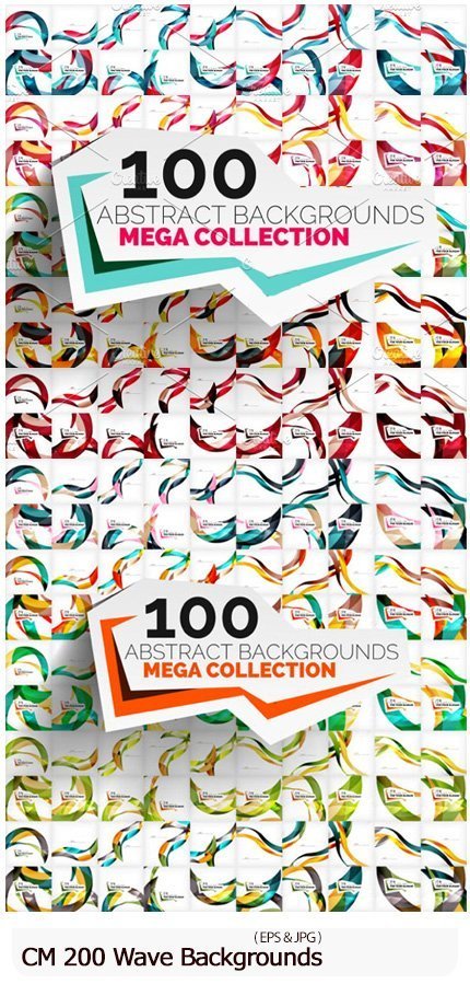 CM Mega Set Of 200 Wave Backgrounds | visualstorms