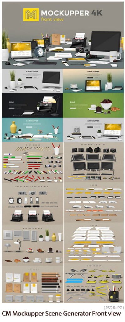 CM Mockupper Scene Generator Front view psd | visualstorms