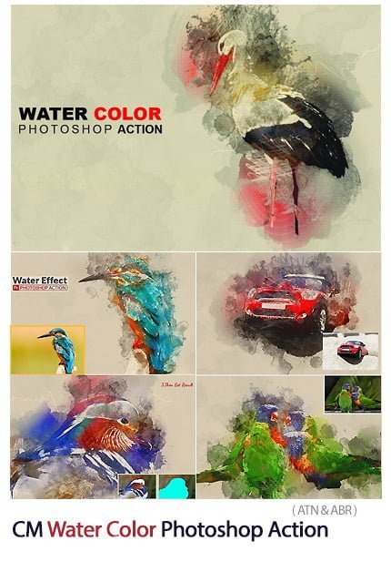 CM Water Color Photoshop Action | visualstorms