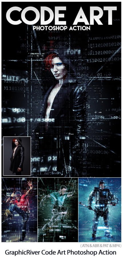 Code Art Photoshop Action | visualstorms Code Art Photoshop Action