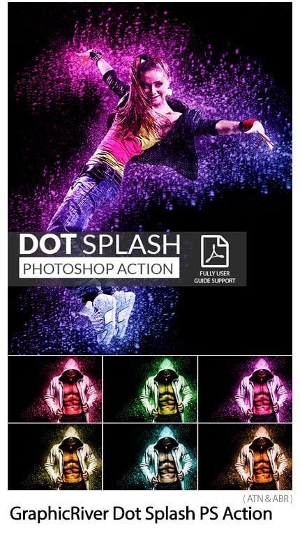 Dot Splash PS Action | visualstorms visualstorms