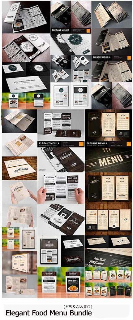 Elegant Food Menu Bundle | visualstorms