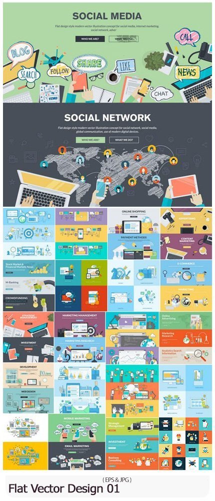 Flat Vector Design 01 | visualstorms