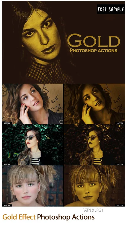 Gold Effect Photoshop Actions | visualstorms