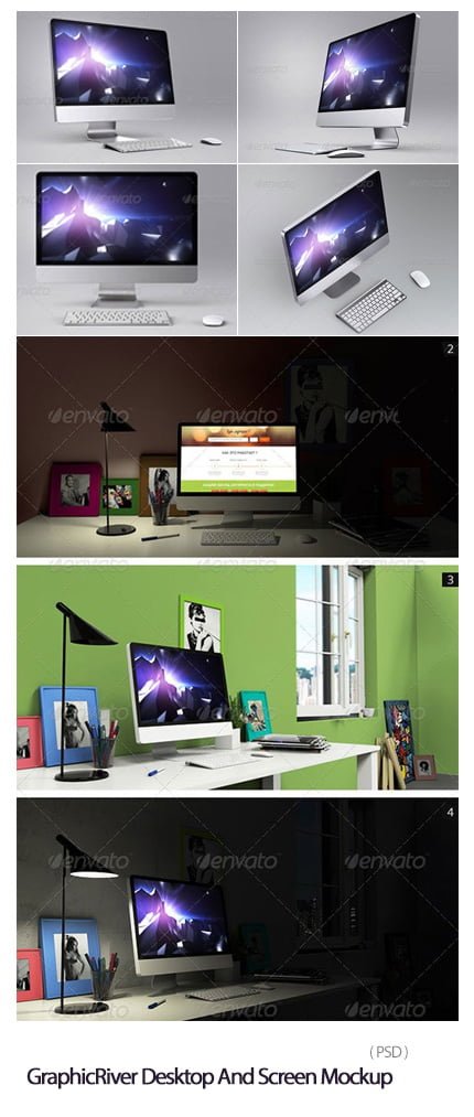 GraphicRiver Desktop And Screen Mockup psd | visualstorms