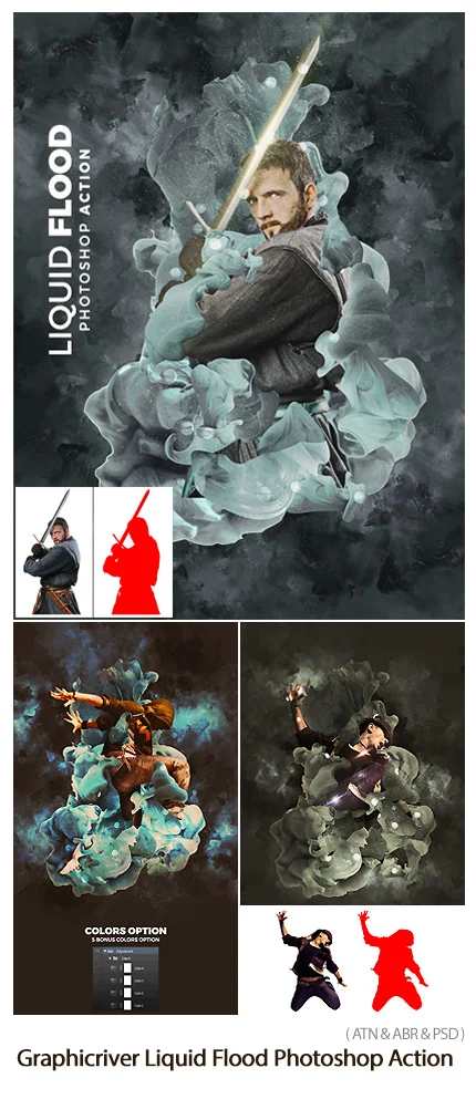 Liquid Flood Photoshop Action | visualstorms