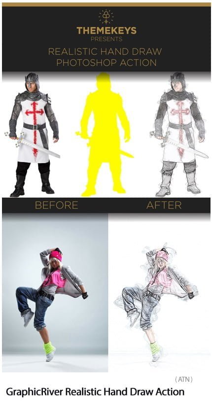 Realistic Hand Draw Photoshop Action | visualstorms