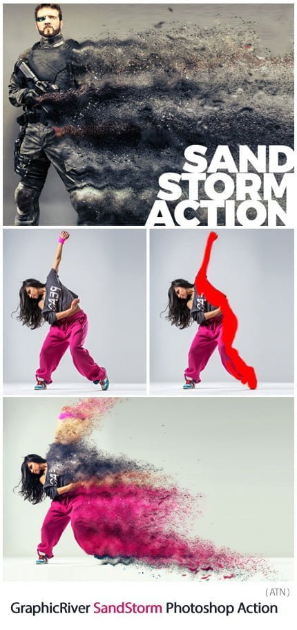 SandStorm Photoshop Action | visualstorms SandStorm Photoshop Action