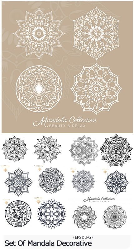 Set Of Mandala Decorative And Ornamental Design In Vector | visualstorms
