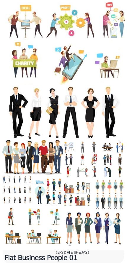 Vectors Flat Business People 01 | visualstorms
