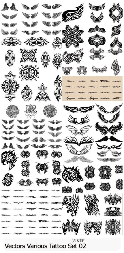 Vectors Various Tattoo Set 02 | visualstorms