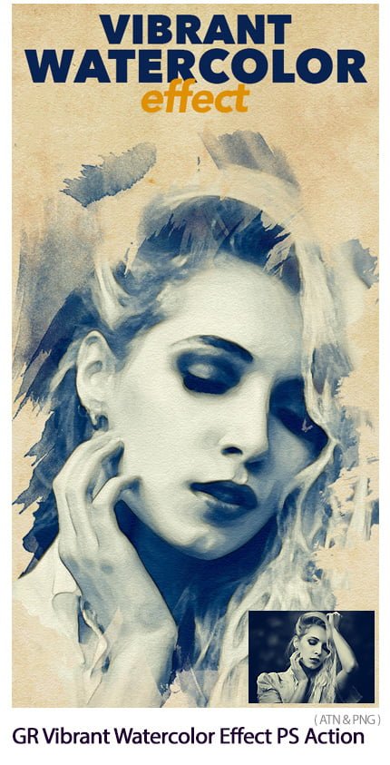 Vibrant Watercolor Effect Photoshop Action | visualstorms