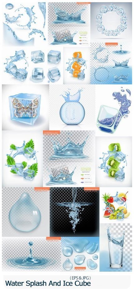 Water Splash Ice Cube Background Is Water Droplet A Splash Of Vector Image | visualstorms
