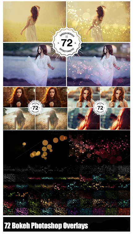 CreativeMarket 72 Bokeh Photoshop Overlays | visualstorms