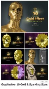 10 Gold And Sparkling Stars | visualstorms