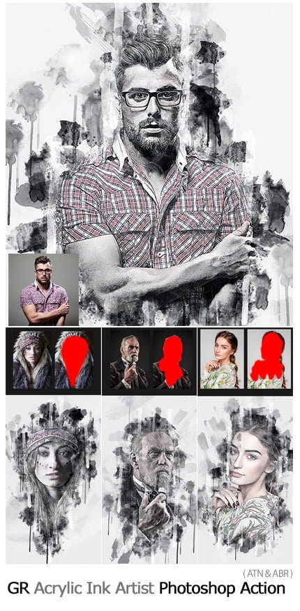 Acrylic Ink Artist Photoshop Action | visualstorms