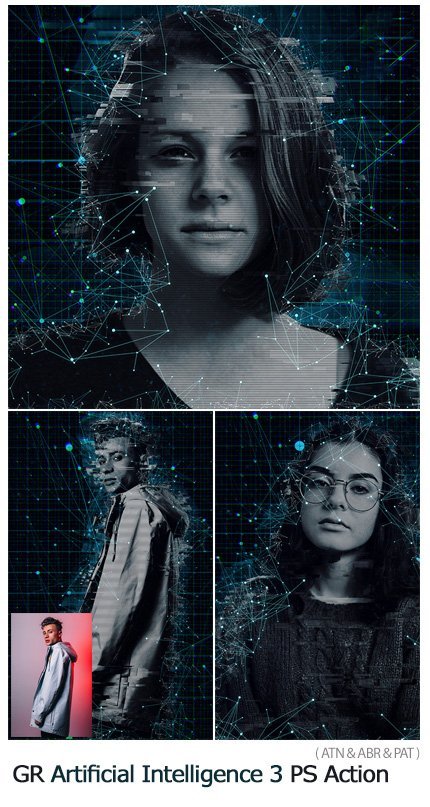 Artificial Intelligence 3 Photoshop Action | visualstorms