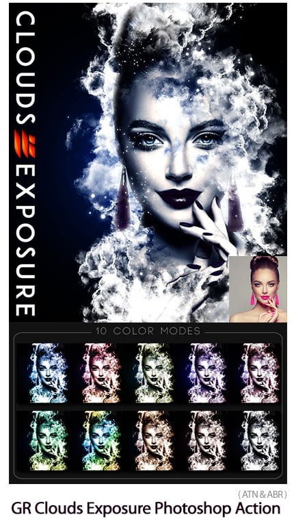 Clouds Exposure Photoshop Action | visualstorms visualstorms