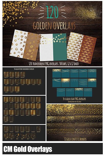 CM Gold Overlays | visualstorms