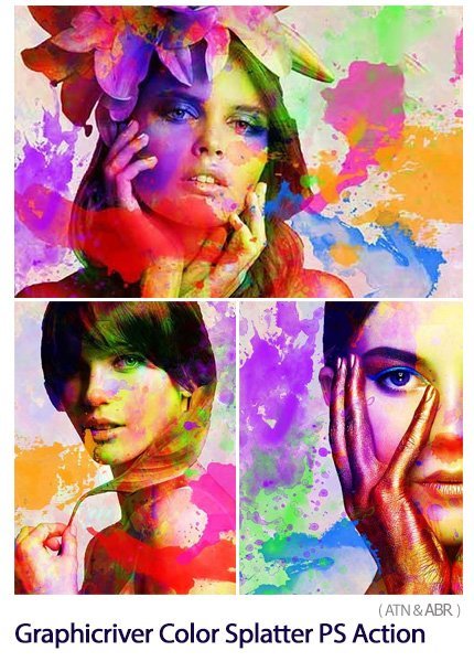 Color Splatter Photoshop Action | visualstorms